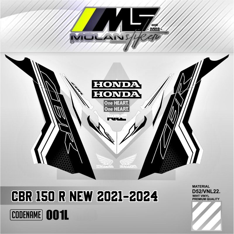 Jual E44FA Decal Sticker Striping Variasi CBR 150 R New 2021-2024 Honda ...