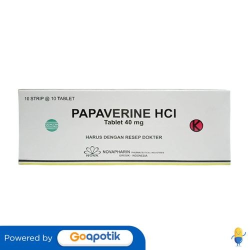 Jual Papaverin Hcl Novapharin 40 Mg Box 100 Tablet | Shopee Indonesia