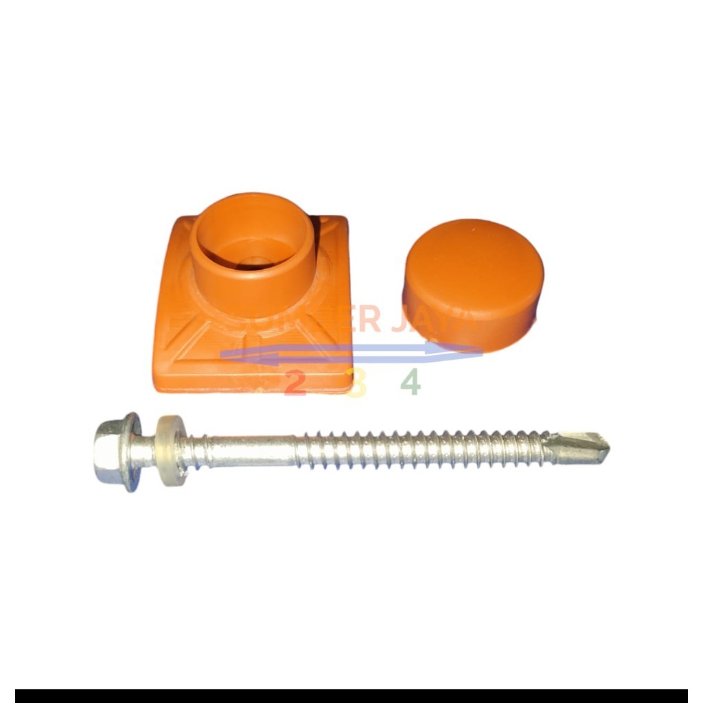 Jual baut dan seal ring karet plus Baut Roof Seal Atap UPVC Set Skrup ...