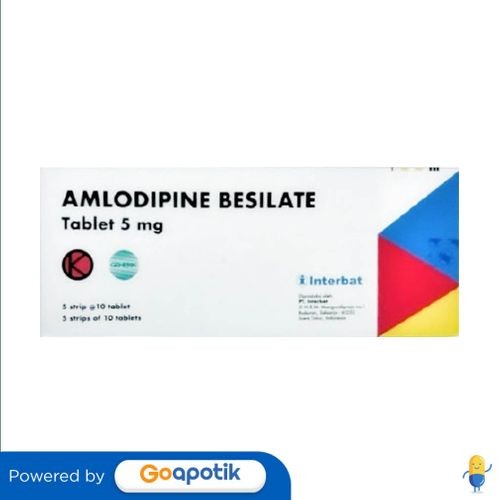 Jual Amlodipine Besilate Interbat 5 Mg Box 50 Tablet | Shopee Indonesia