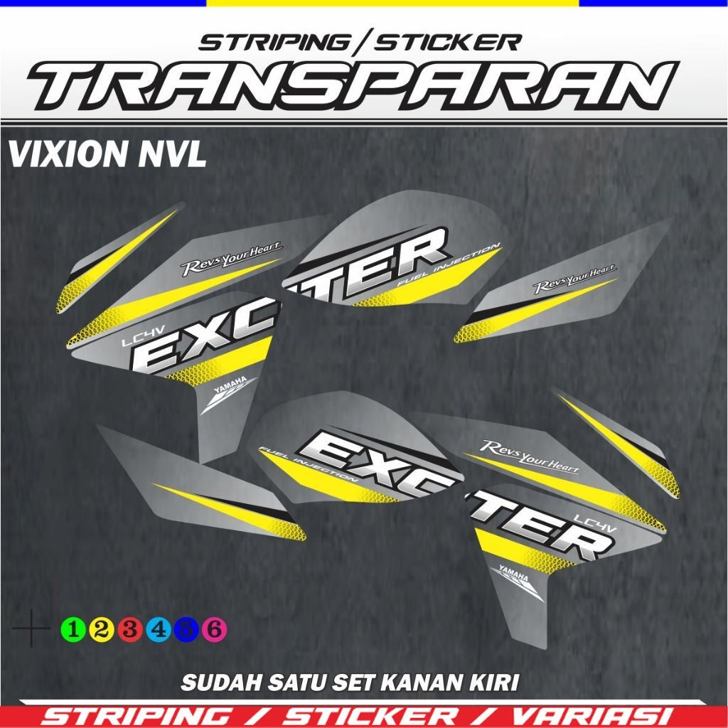 Jual STICKER STRIPING TRANSPARAN UV MOTOR YAMAHA VIXION NVL NEW TAHUN ...