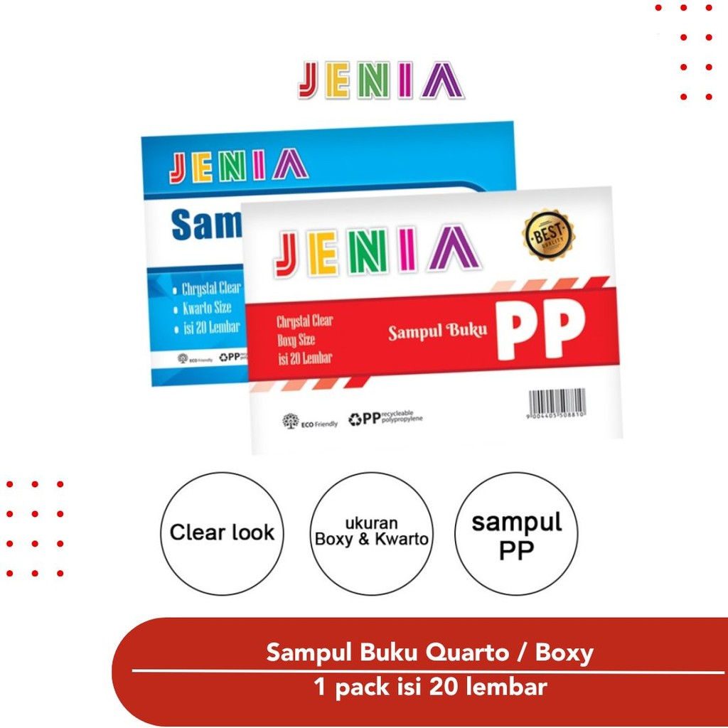 Jual Sampul Buku Plastik PP Jenia Quarto Kwarto Boxy | Shopee Indonesia