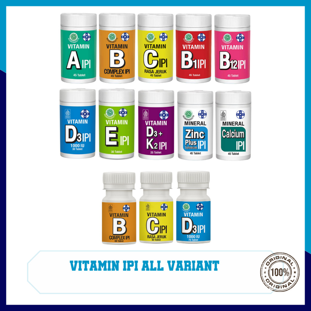 Jual VITAMIN IPI ALL VARIANT 45, 75, & 80 TABLET | Shopee Indonesia