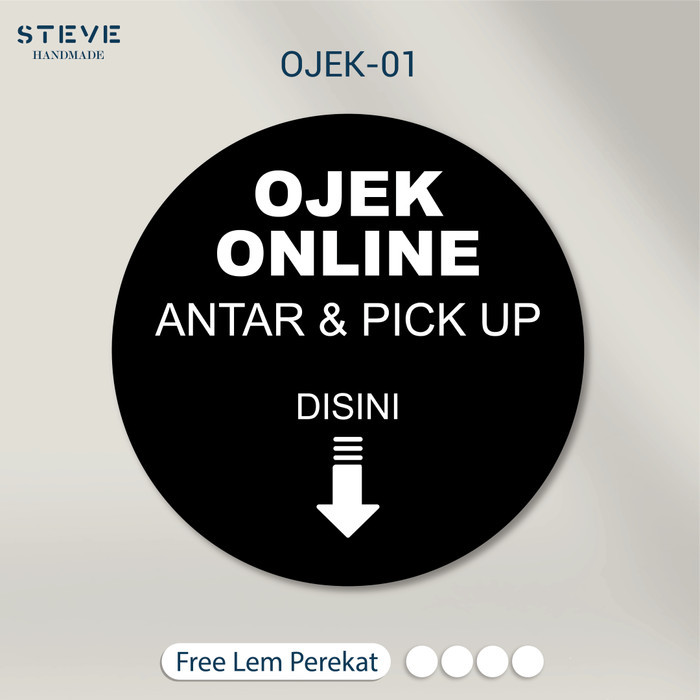 Jual Sign Board Ojek Online | Papan Tanda Ojek Online Label Akrilik ...
