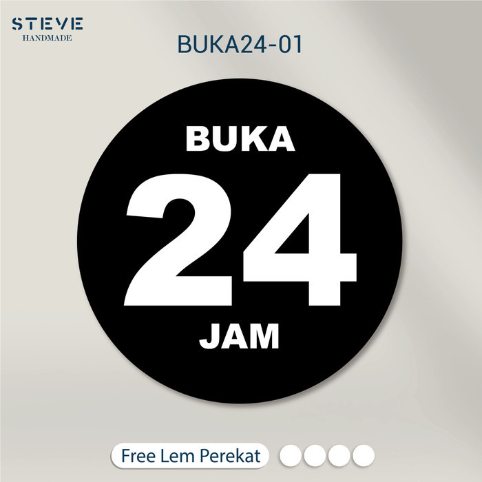 Jual Sign Board Buka 24 Jam | Papan Tanda Buka 24 Jam Label Akrilik ...