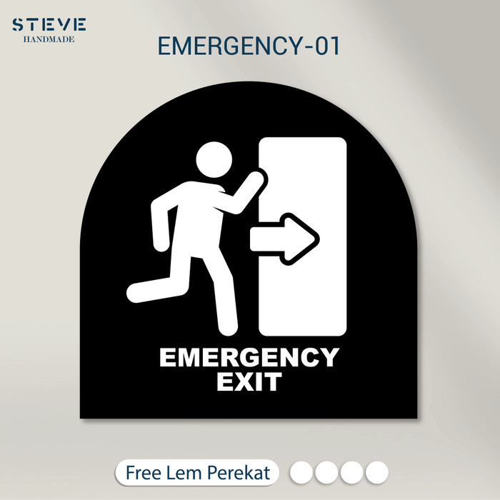 Jual Sign Board Exit Emergency | Papan Tanda Pintu Darurat Label ...