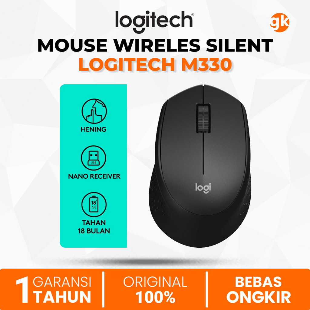 Jual LOGITECH M330 Mouse Wireless Silent Click USB Dongle | Shopee ...