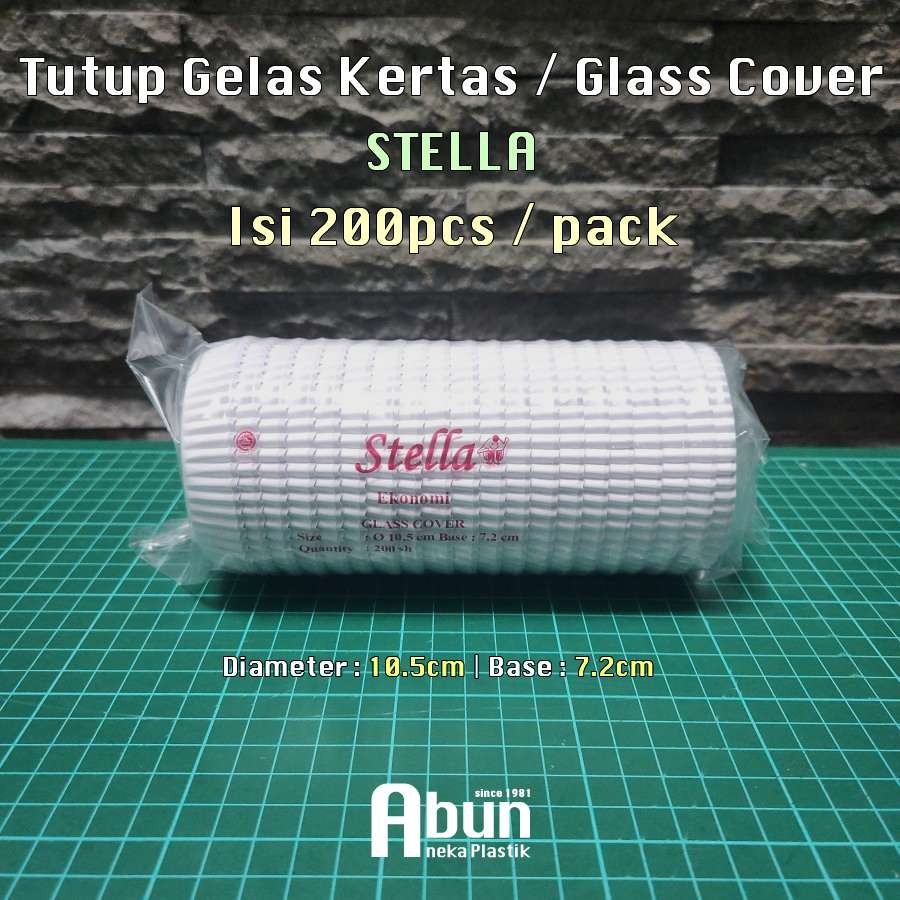 Jual Stella Glass Cover (Tutup Gelas Tanpa Lubang) 10.5 Isi 200pcs ...