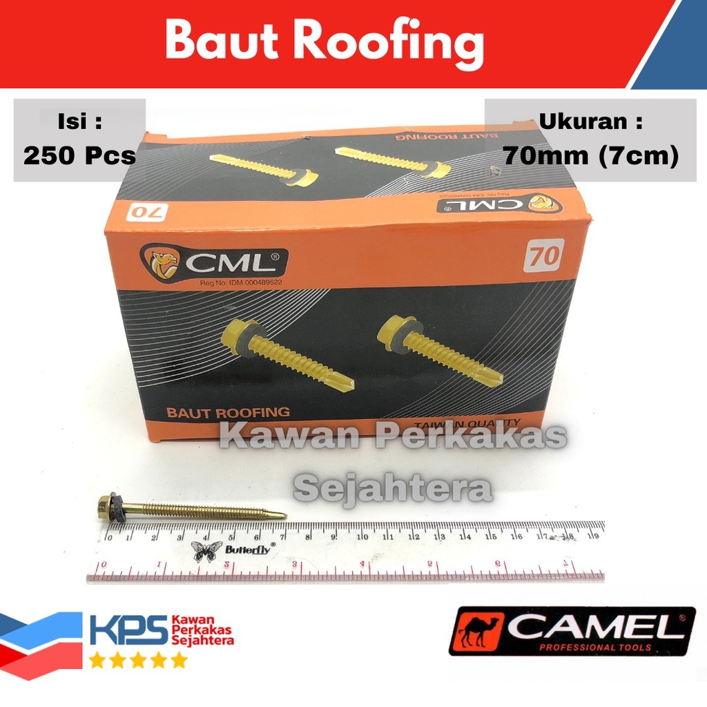 Jual FC33RF CAMEL Baut Roofing 50 - 60 - 70 - 100 (250 pcs) | Skrup ...