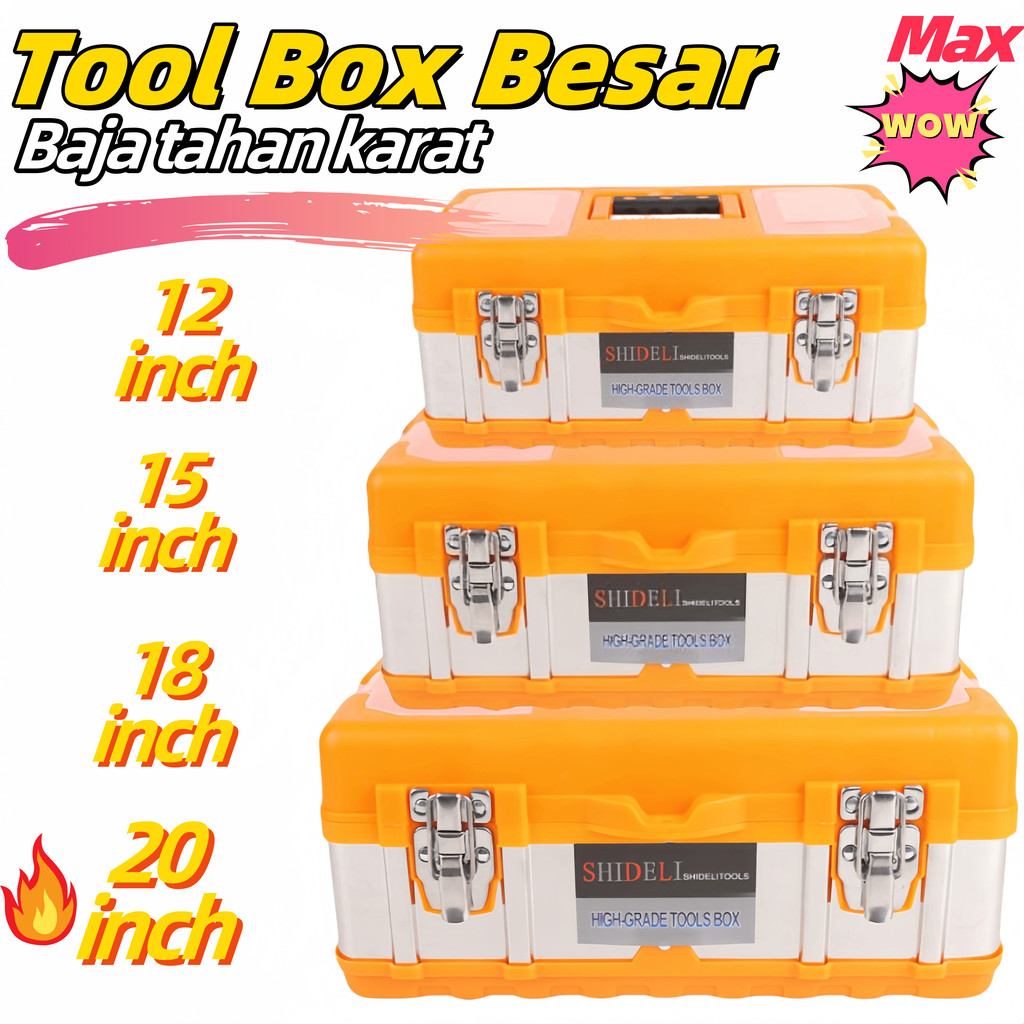 Jual 【JEGU】Tool Box Besar 20 Inch Box Alat Perkakas Tool Box Bahan ...