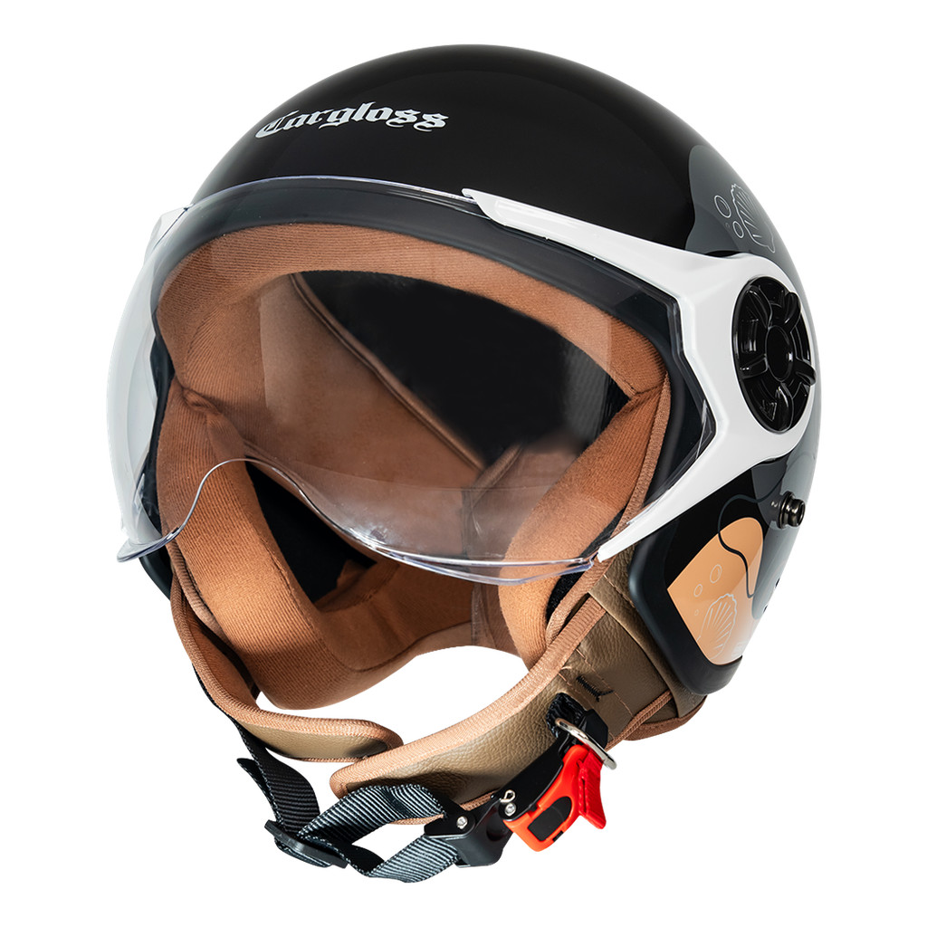 Jual Cargloss YRH Hijab Graphic Retro Helm Half Face - Ocean Espresso ...