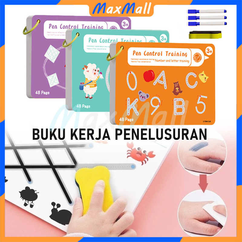 Jual Dapat Dihapus Mainan Edukasi Menggambar Latihan Menulis Titik Ke ...
