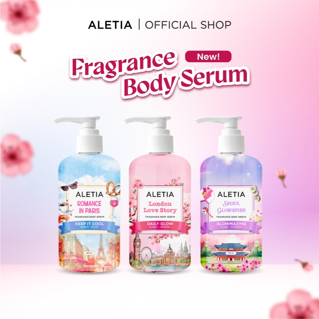 Jual ALETIA Fragrance Brightening Body Serum 300ml | Shopee Indonesia