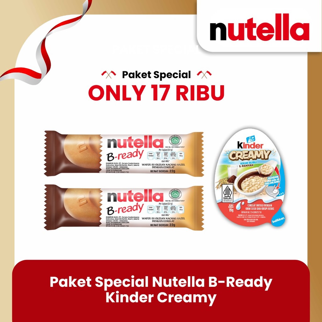 Jual Spesial Paket 17RB - Kinder Creamy dan Nutella B-Ready | Shopee ...