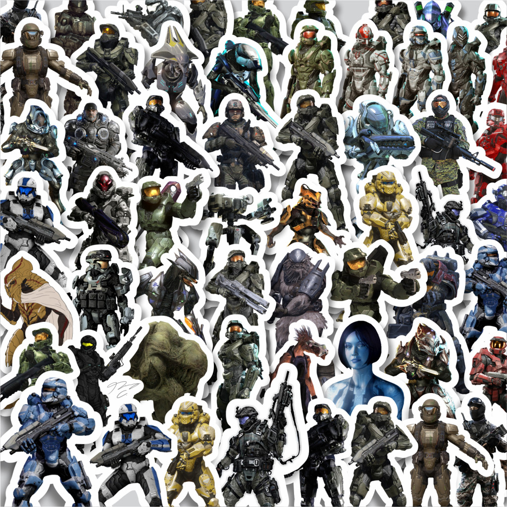 Jual Stiker Cutting Pack Stiker Game Series Halo Karakter Mix 3 Isi ...