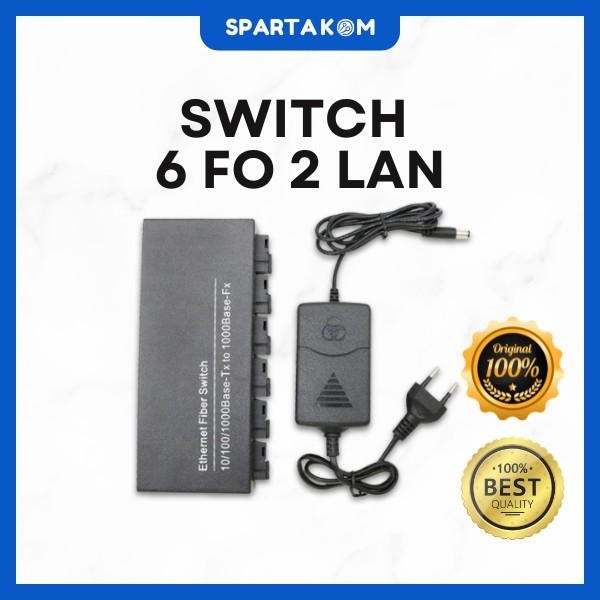 Jual Switch Fiber Optik 8 Port (6 FO + 2 LAN) Gigabit HTB 6FO 2LAN ...