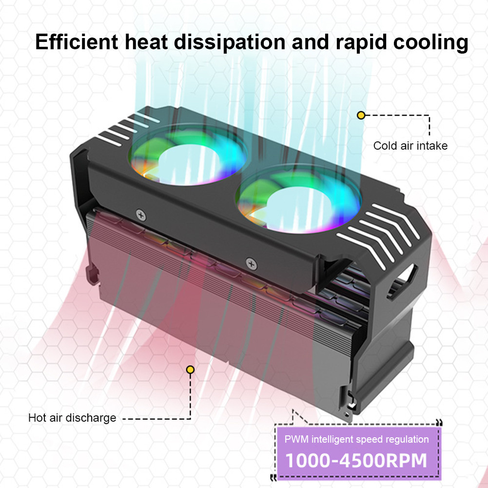 Jual RAM Memory Cooler 4Pin PWM/5V 3Pin ARGB PC Memory Cooling Radiator ...