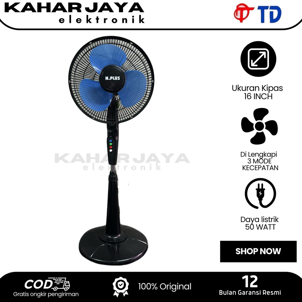 Jual [BISA COD] KIPAS ANGIN BERDIRI / STAND FAN TD-SF16 (16 INCH ...