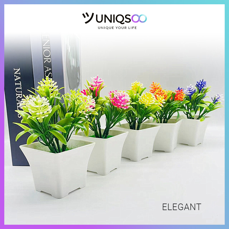 Jual UNIQSOO Pot Tanaman Bonsai Plastik Mini Aesthetic Vas Bunga Hiasan ...