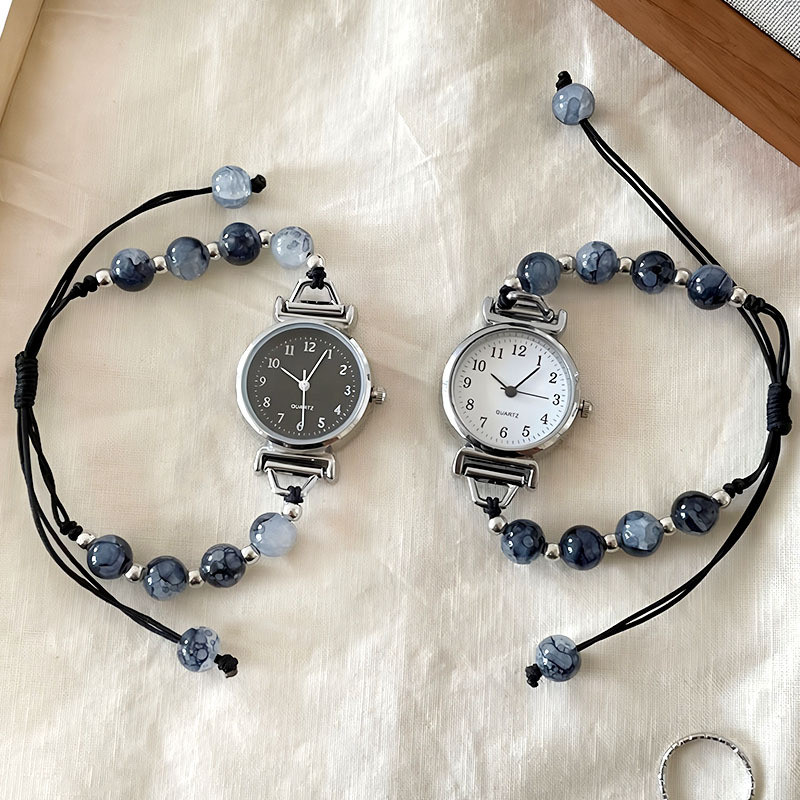Jual Jam Tangan Kuarsa Wanita Sederhana Dial Kecil Gelang Manik-Manik ...