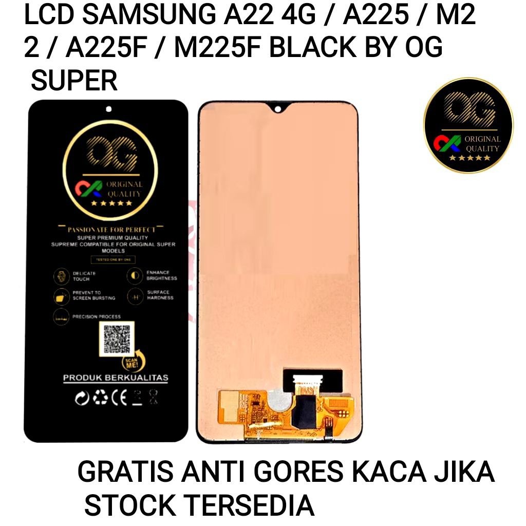 Jual LCD SAMSUNG A22 4G/M225F/A225/A225F ORIGINAL BLACK BY OG SUPER ...