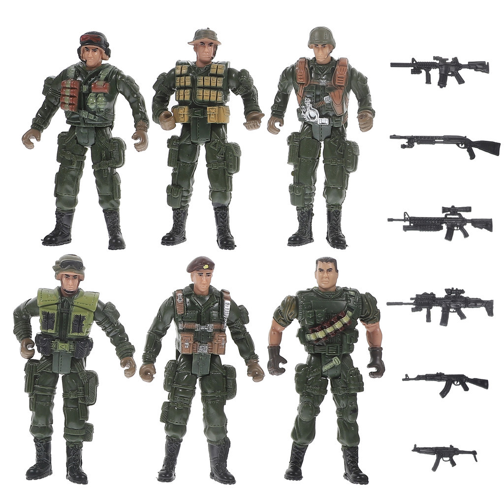 Jual 1 set of Miniature Soldier Models Mini Soldier Figures Miniature ...