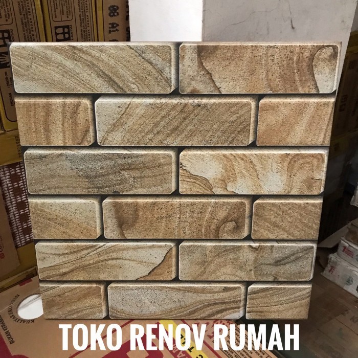 Jual Keramik 40x40 motif bata (doff)/ keramik dinding/ keramik tembok ...