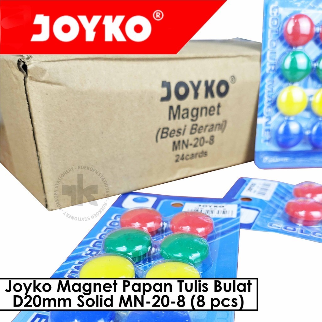 Jual Joyko Magnet Papan Tulis Bulat D20mm Solid MN-20-8 (8 pcs ...