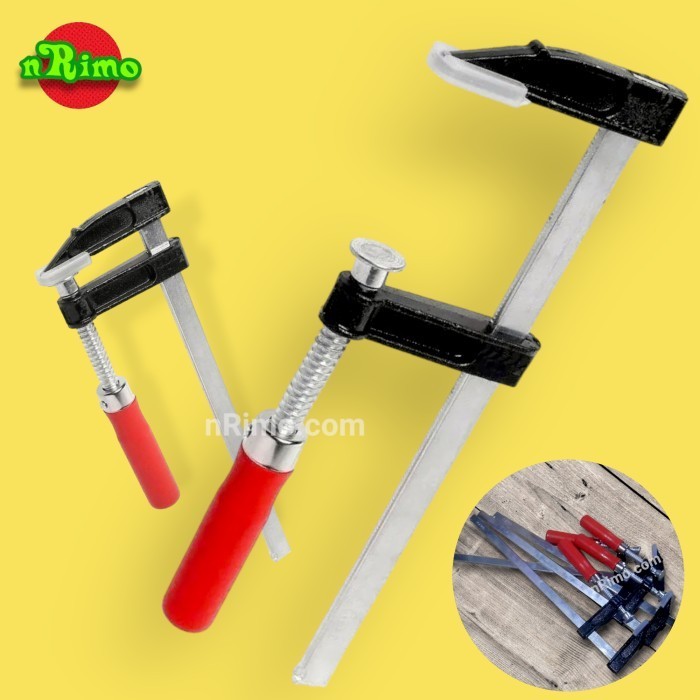 Jual Alat Penjepit Kayu F Clamp Besi Klem Jepit Panjang Catok Papan ...