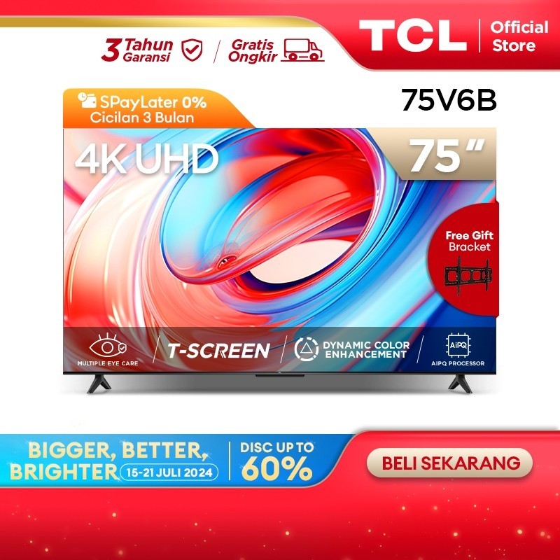 Jual TCL Smart TV - 75 Inch - 4K UHD Google TV - T-Screen - Dolby Audio ...