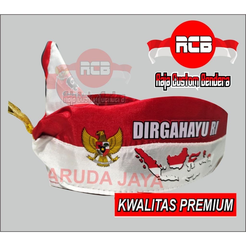 Jual Atribut HUT RI // iket merah putih sablon | Shopee Indonesia