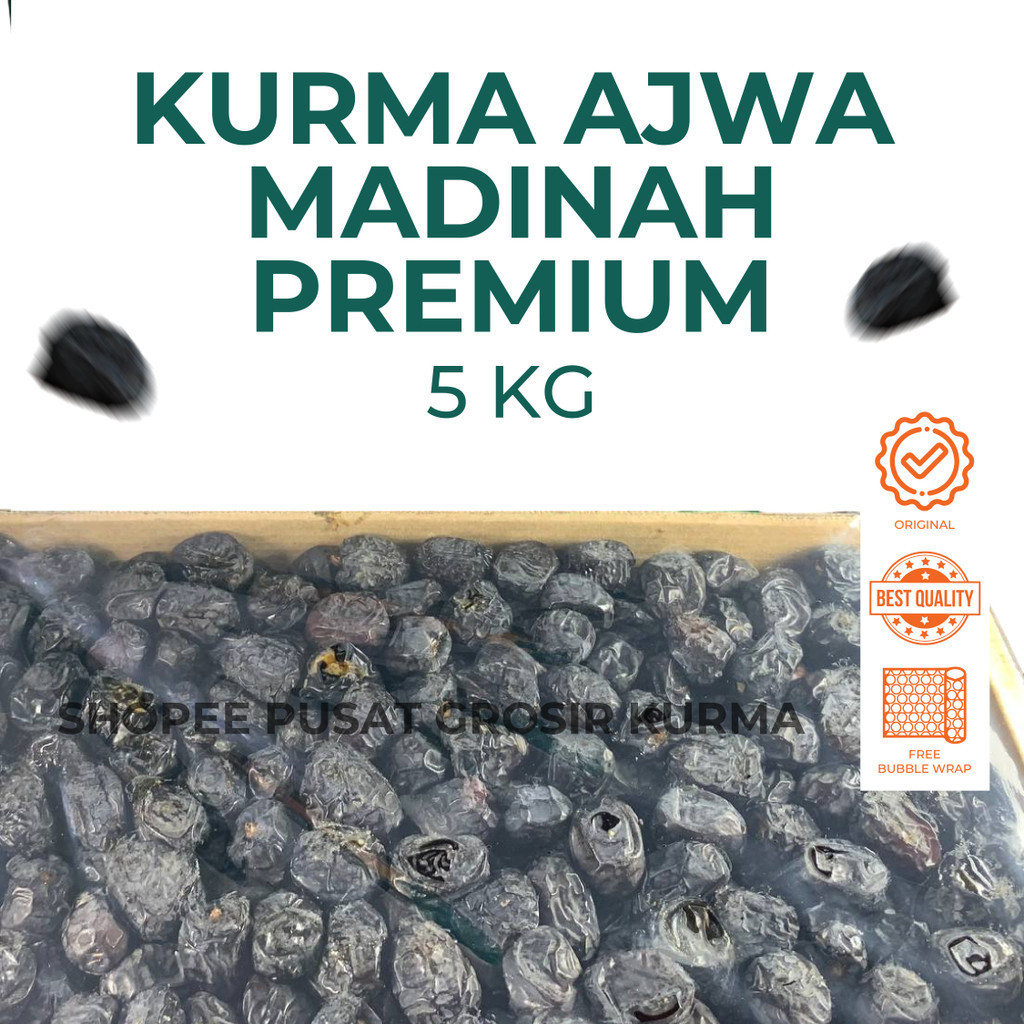 Jual KURMA AJWA MADINAH PREMIUM 5KG / KURMA AJWA MADINAH / AJWA MADINAH ...