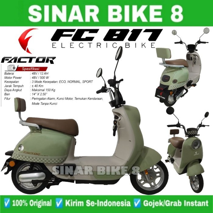 Jual Sepeda Listrik FACTOR FC 817 dan FOSTER F35 BY PACIFIC Electric E Bike 500 Watt | Shopee ...