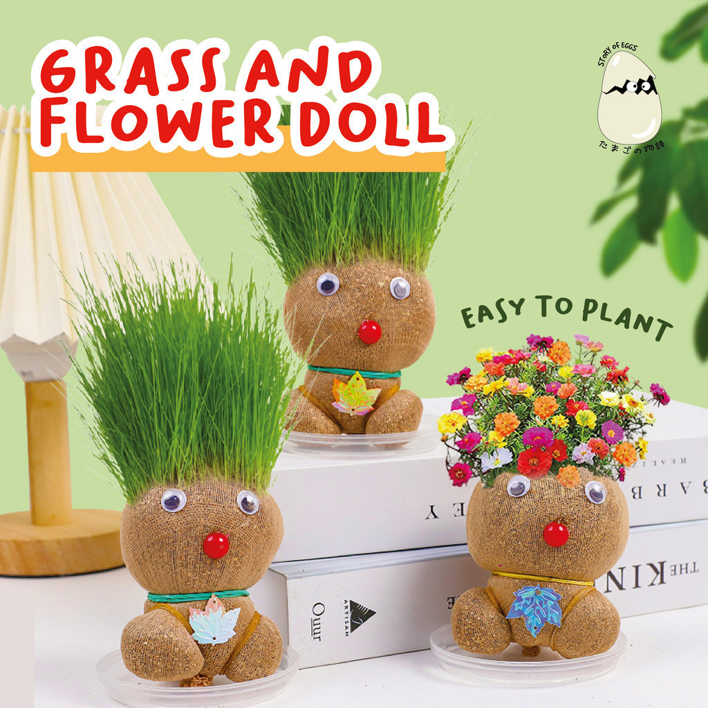 Jual [JAJAN MATA] Grass Doll Blossom Doll Tanaman Bentuk Horta Unik ...
