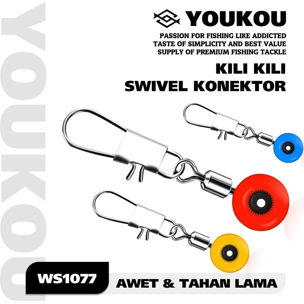 Jual YOUKOU - 1077 Konektor Bobber Space Beans Swivel Fishing Stopper ...