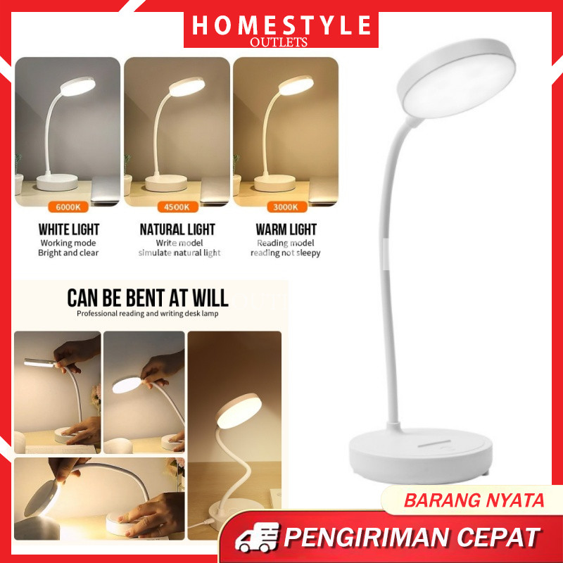 Jual Belajar Lampu Baca Portable Lampu Jepit USB Tricolour Sentuh 3 ...