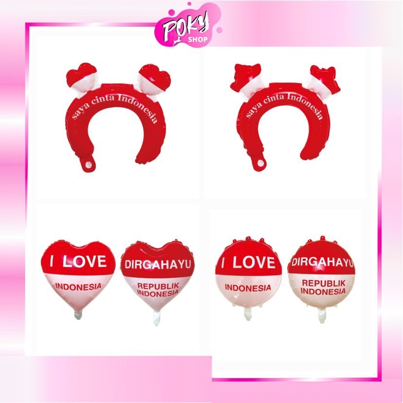 Jual POKY - 6333 Balon Kemerdekaan Indonesia / Balon Dirgahayu ...