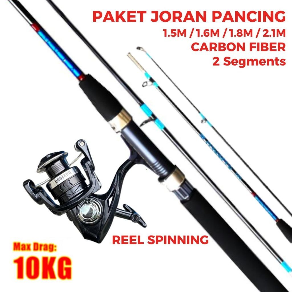 Jual Bagan Fishing 1 Paket Set Joran Pancing Spinning Mancing Nila Lele ...