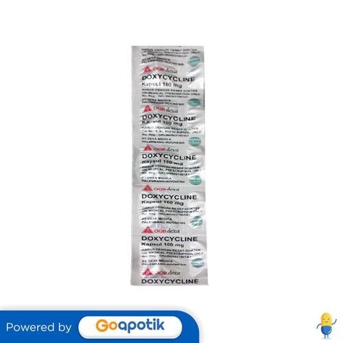 Jual Doxycycline Hyclate Ogb Dexa Medica 100 Mg Strip 10 Kapsul ...