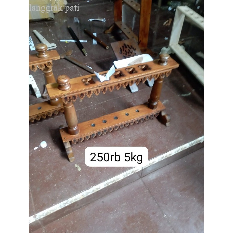 Jual jagrak keris isi 5 jati finishing risplang daun termurah produksi ...