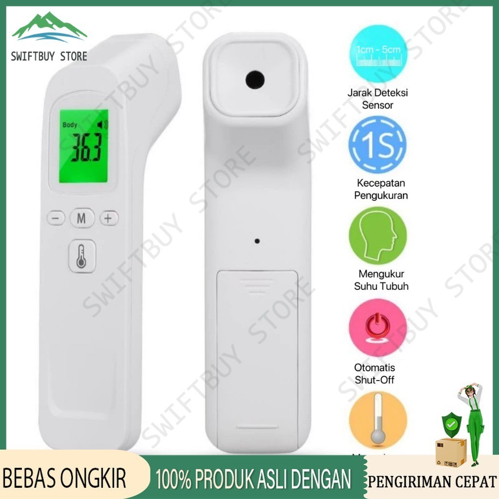 Jual Thermogun Termometer Suhu Tubuh Digital Termometer Inframerah Termometer Infrared Non ...