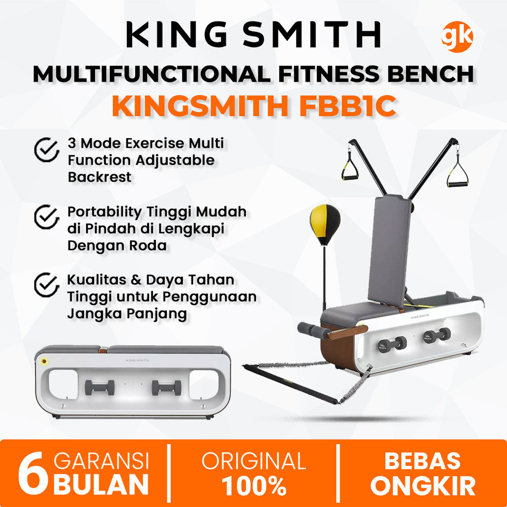 Jual KINGSMITH Multifunctional Bench Fitness Kursi Gym Multifungsi All in One FBB1 | Shopee ...