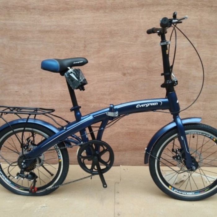Jual SEPEDA LIPAT 20 INCH EVERGREEN 7 SPEED DISC BRAKE FOLDING BIKE ...