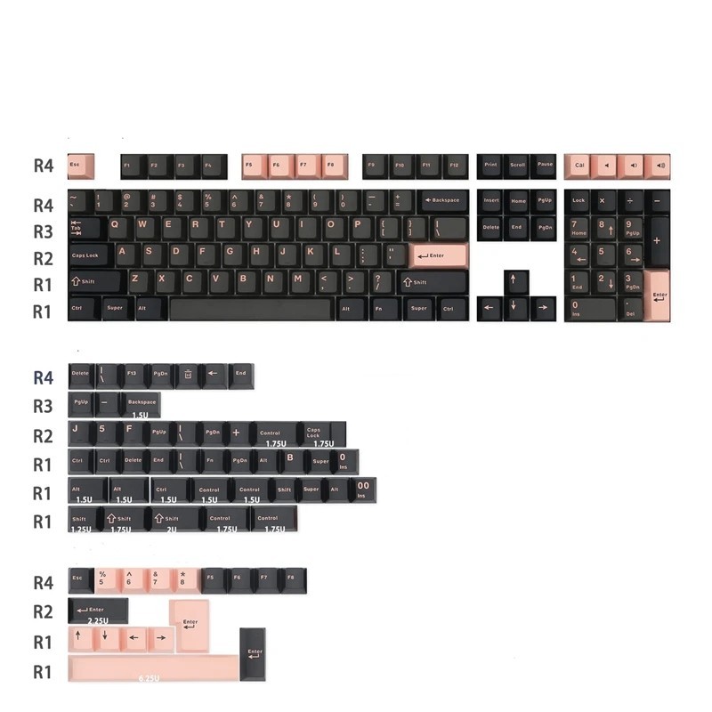 Jual 169 Keys/set GMK Olivia Dark Keycaps PBT Double Shot Key Caps ...
