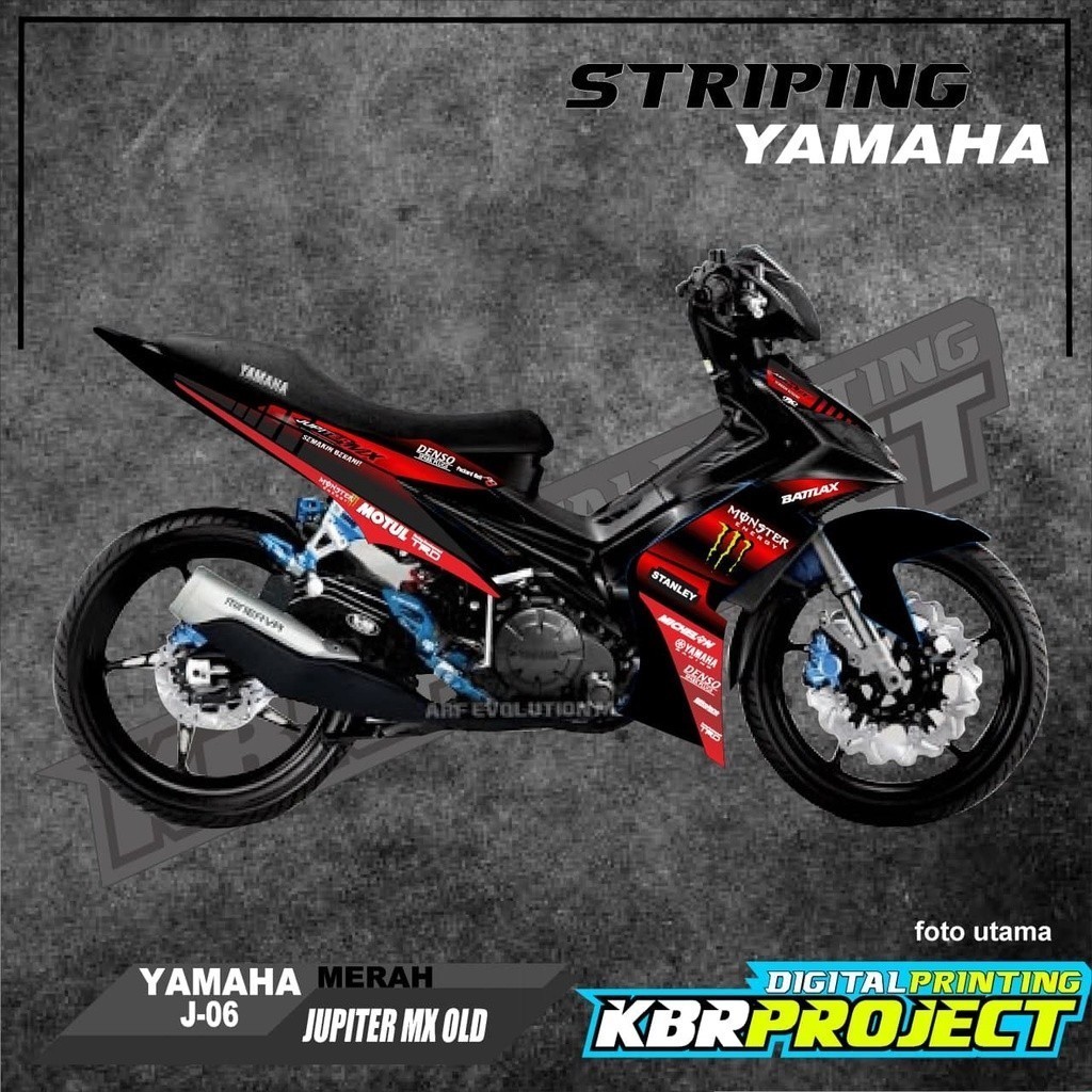 Jual Stiker JUPITER striping JUPITER MX OLD motor YAMAHA motor sticker ...