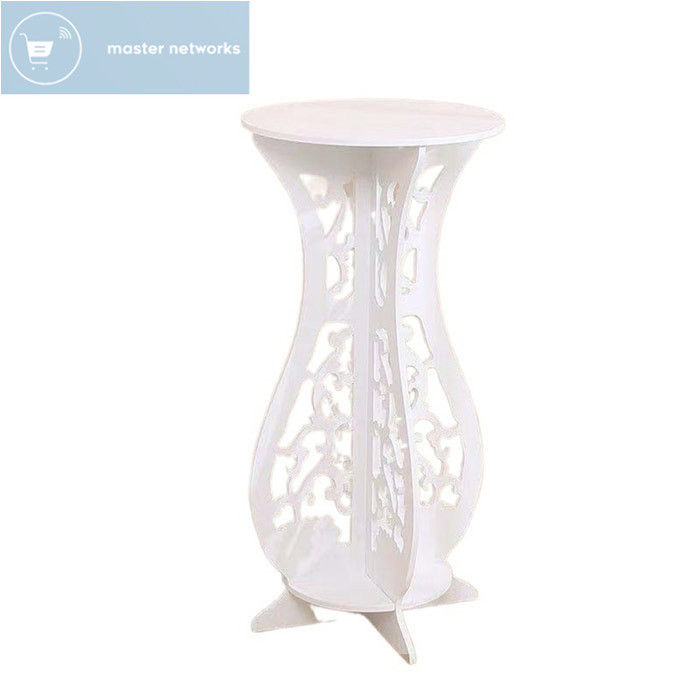 Jual Meja Pot Bunga Bulat Multifungsi Warna Putih Bahan WPC | Shopee ...