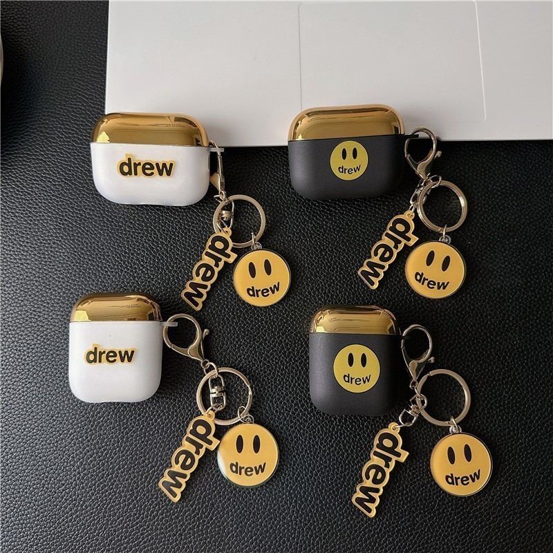 Jual Apple AirPods 1/2 3 Pro Electroplated Smiling Face Pattern TPU ...