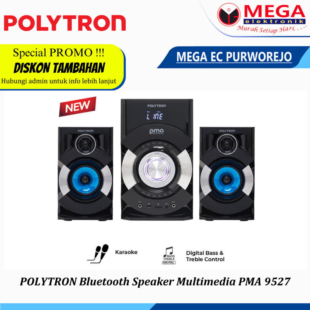 Jual SPEAKER AKTIF POLYTRON Bluetooth Speaker Multimedia PMA 9527 ...