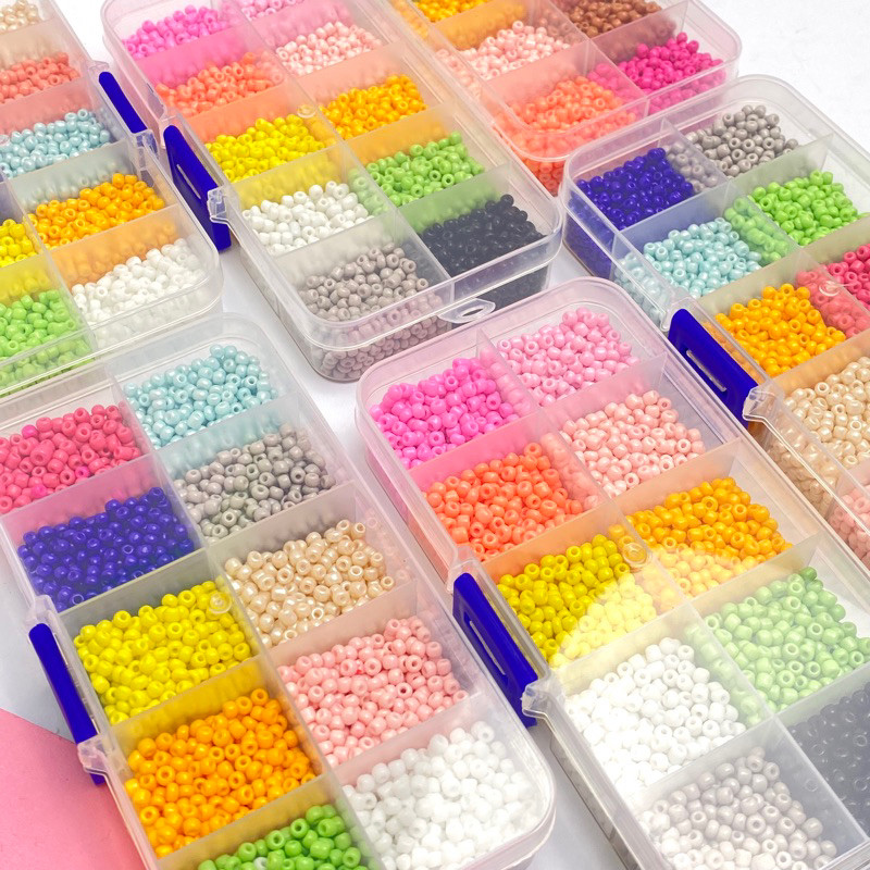 Jual Paket DIY - Set Box Manik Payet pasir Series 8/0 3mm Bahan ...