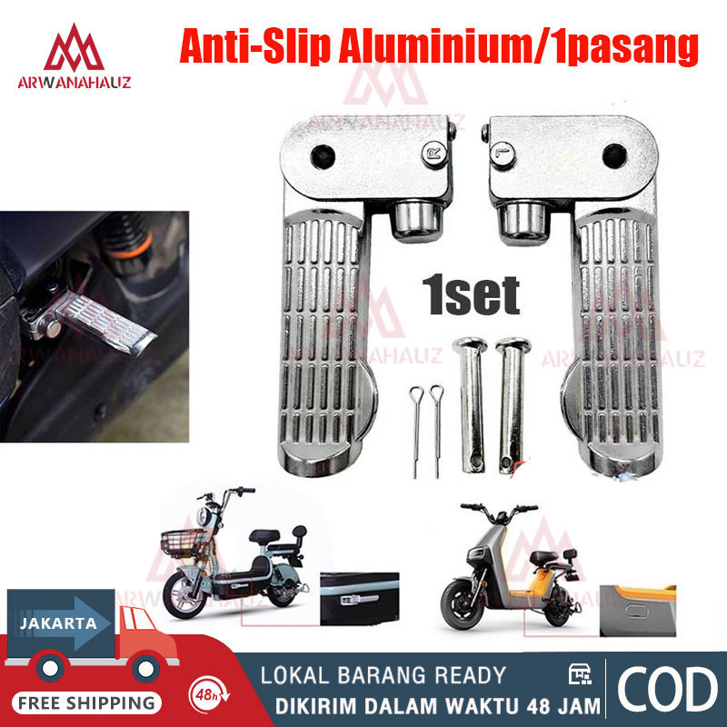 Jual l pasang Anti-Slip Aluminium Pijakan Kaki Foot Step Depan Sepeda ...